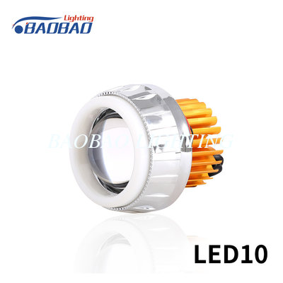 LED10 Double angel eye without fan motorcycle led headlight projector lens supplier