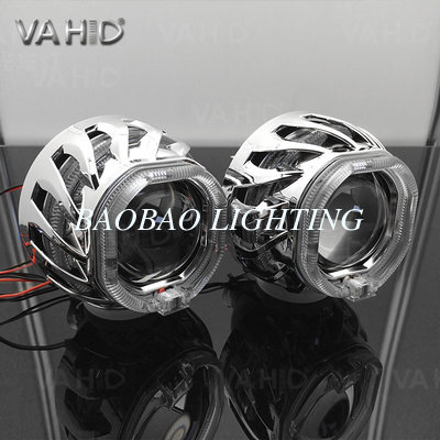 CH13S 2.5inch Square double Crystal angel eye Bixenon Car hid xenon projector kit supplier