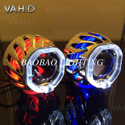 CH13S 2.5inch Square double Crystal angel eye Bixenon Car hid xenon projector kit supplier