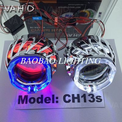 CH13S 2.5inch Square double Crystal angel eye Bixenon Car hid xenon projector kit supplier
