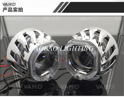 CH13S 2.5inch Square double Crystal angel eye Bixenon Car hid xenon projector kit supplier