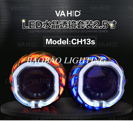 CH13S 2.5inch Square double Crystal angel eye Bixenon Car hid xenon projector kit supplier