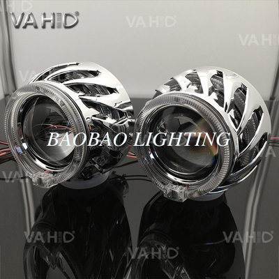 CH13 2.5inch Round double Crystal angel eye Bixenon Car hid xenon projector kit supplier