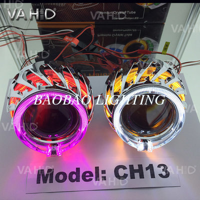 CH13 2.5inch Round double Crystal angel eye Bixenon Car hid xenon projector kit supplier