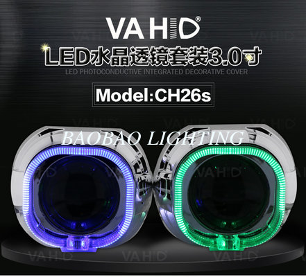 CH26S 3.0inch Square Crystal angel eye Bixenon Car hid xenon projector kit supplier