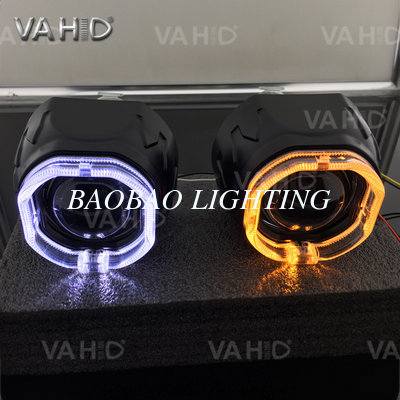 CH28S  2.5inch Square Crystal angel eye Bixenon Car hid xenon projector kit supplier
