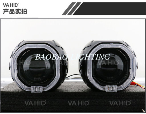 CH28S  2.5inch Square Crystal angel eye Bixenon Car hid xenon projector kit supplier