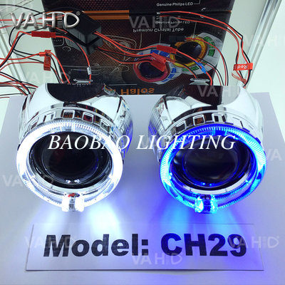 CH29  2.5inch Round Crystal angel eye Bixenon Car hid xenon projector kit supplier