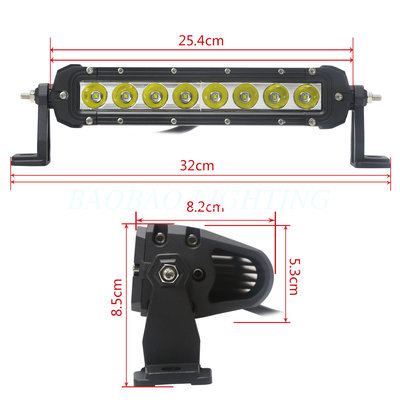 F Style 40W 5W CREE LED LIGHT BAR 6000K  10-30V Spot beam, Flood Beam, Combo Beam supplier