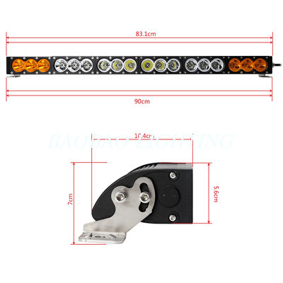 H Style 180W White to Yellow Color 18pcs 10W CREE LED LIGHT BAR 6000K 10-30V Combo Beam,Flood Beam, Spot beam supplier