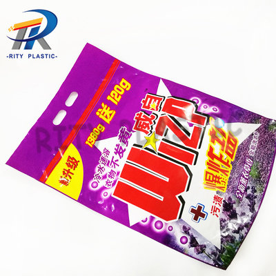 China Custom Printed Detergent Washing Powder Plastic Packaging with portable handle for 1.5kg supplier