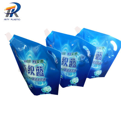 China 2L Doypack with Spout Liquid Laundry Packaging Plastic Bag For Detergent supplier