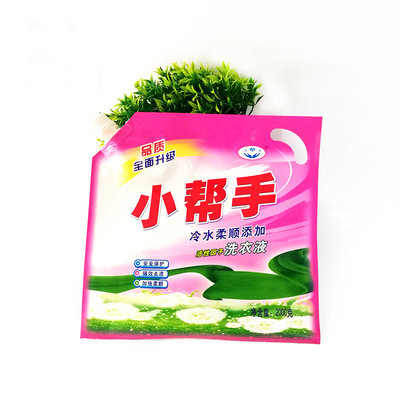 200 mic Laundry liquid packaging bag with spout stand up pouch supplier