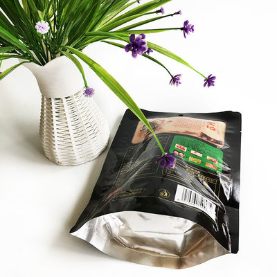 PET/VmPET/PE printed waterproof Plastic packaging Bag 100mic resealable bag for soup supplier