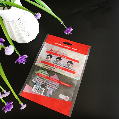 100mic printing zipper bag PET/CPP dust-proof bag with hanging hole medical protective mask bag supplier