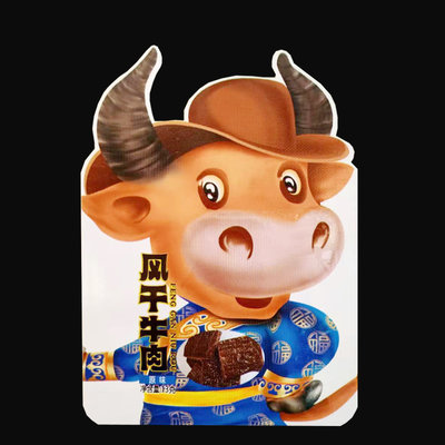 80mic food packaging bag PET/AL/PE  shaped bag meat snack irregular shape packaging bag supplier