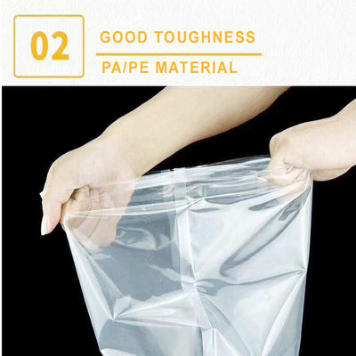 PA/PE Composite bag with tear transparent good toughness vaccum bag for food supplier