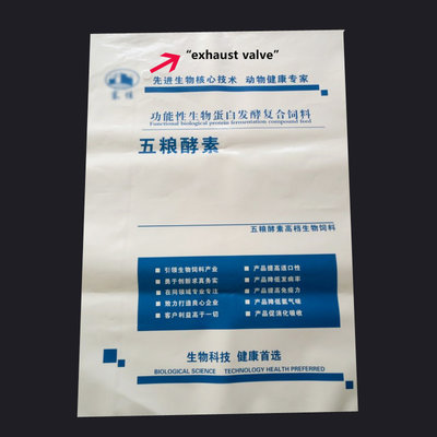 PA/PE 120mic printing plastic bag Laminate bag with exhaust valve Ferment chemical bag supplier