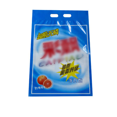 3-sides sealing plastic bag Printing washing powder packaging bag Anti-static bag with portable handle supplier