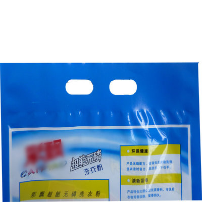 3-sides sealing plastic bag Printing washing powder packaging bag Anti-static bag with portable handle supplier