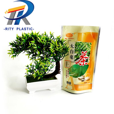 Stand up pouch VmPET plastic bag for tea Printing laminate bag supplier