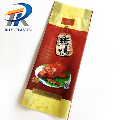 Printing accordion pocket for meat PA/PE high strength food bag with portable handle supplier