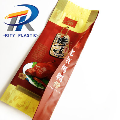 Printing accordion pocket for meat PA/PE high strength food bag with portable handle supplier