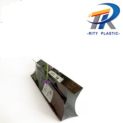 Aluminum coffee bean plastic bag PET/AL/PE accordion pocket Printing middle sealing bag supplier