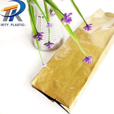 Aluminum foil plastic bag PET/AL/PE accordion pocket 80mic 3colors printing middle sealing bag supplier