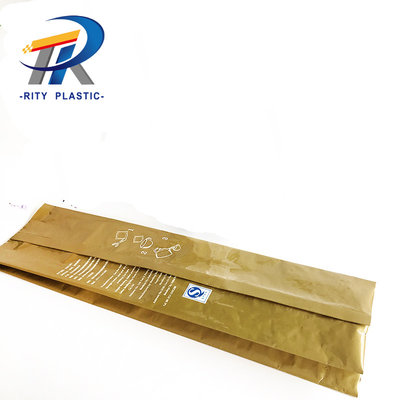 Aluminum foil plastic bag PET/AL/PE accordion pocket 80mic 3colors printing middle sealing bag supplier