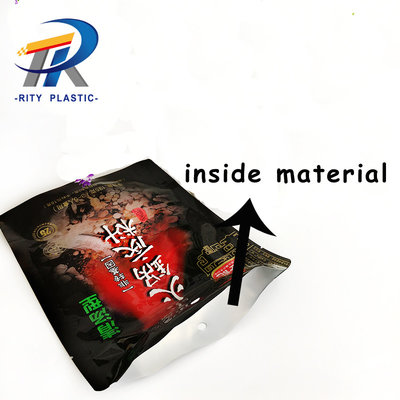 Printing liquid packaging bag good barrier performance leakproof Aluminum bottom plastic bag Stand up pouch for sauce supplier