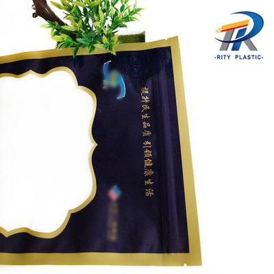 3 sides sealing food plastic bag BOPP/PE Zipper transparent window laminate bag 100mic bag supplier