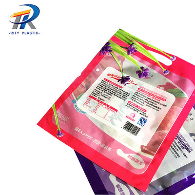 Yogurt packaging bag BOPP/PE beautiful colors plastic with handle supplier
