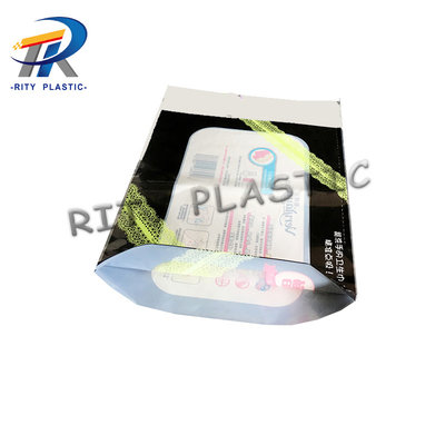PE printing plastic bag for sanitary towels HDPE packaging bag with bottom supplier