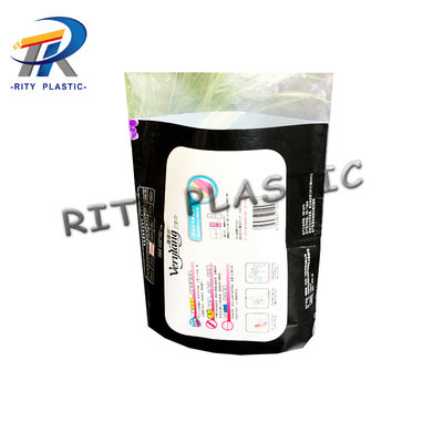 PE printing plastic bag for sanitary towels HDPE packaging bag with bottom supplier