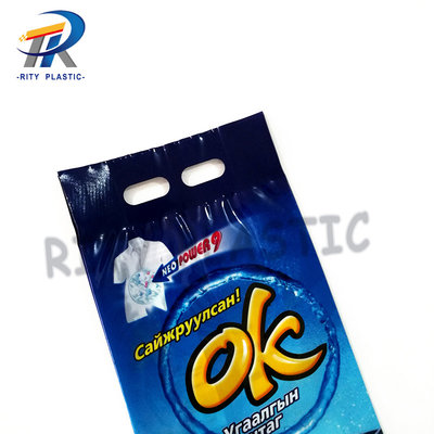Customized printing Detergent washing powder plastic Bag with portable handle supplier