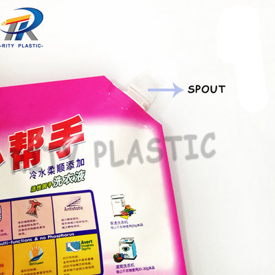 Manufacture Stand Up pouch Detergent Packaging with Spout laundry detergent doypack supplier