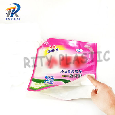Custom Printing Stand Up Pouch 2000ml Storage Bag Spout For Laundry Liquid Detergent supplier