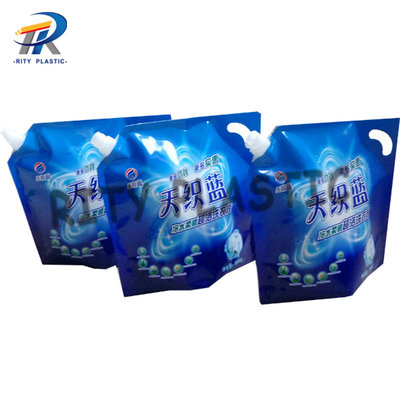 Customized design Stand Up Plastic Liquid Detergents Spout Bags Laundry Washing detergent doypack supplier