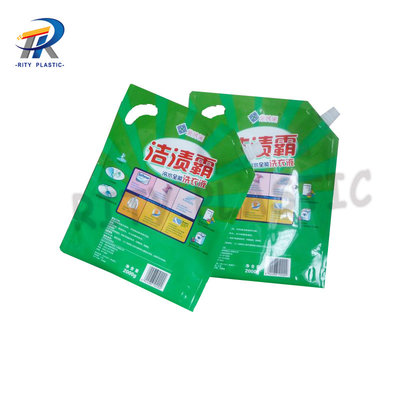Liquid Packaging Plastic Pouch Stand Up Doypack Spout Laundry Detergent Bag supplier
