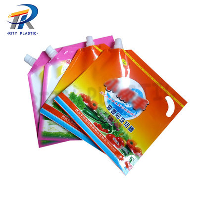 sand up pouch with spout portable hanlde 2L Liquid Detergent leak proof doypack supplier