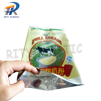 aluminum foil midlle seal silk powder plastic bag antistatic laminate packaging bag supplier