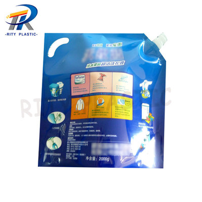 Stand up spout plastic washing liquid soap bag laundry detergent packaging supplier