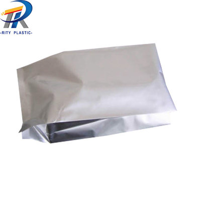 Side Gusset Flat Bottom silver mylar food Aluminum Foil bags ziplock aluminium doypack supplier