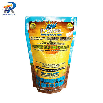 Anti-static stand up pouch Plastic bag for powder food Printing laminate bag with zipper supplier