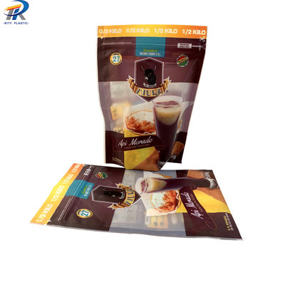 MOPP/CPP 100mic printing plastic bag Matte film looks superior quality stand up pouch with bottom flat zipper bag supplier