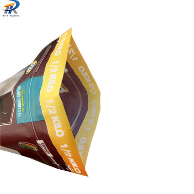 MOPP/CPP 100mic printing plastic bag Matte film looks superior quality stand up pouch with bottom flat zipper bag supplier