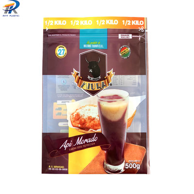 MOPP/CPP 100mic printing plastic bag Matte film looks superior quality stand up pouch with bottom flat zipper bag supplier