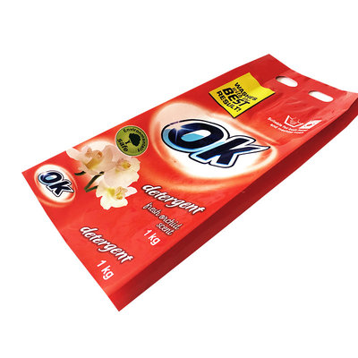 PA/PE White film washing powder packaging bag good  beautiful printing and laminate middle sealing bag supplier