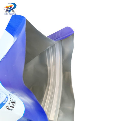 120mic industrial powder packaging bag 8-sides sealing bag PET/AL/PE  plastic bag with zipper supplier